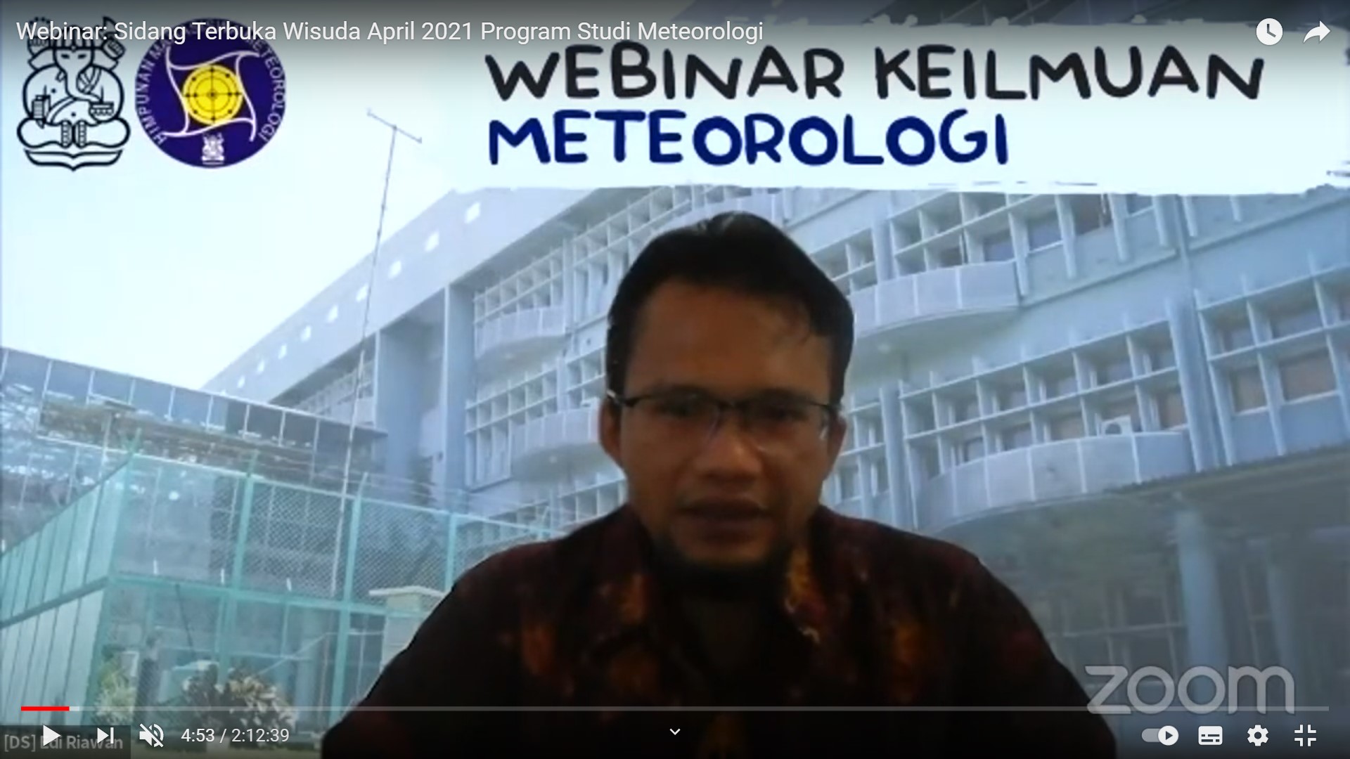 Sidang Terbuka Wisuda Periode April 2021 Prodi Meteorologi - Program ...